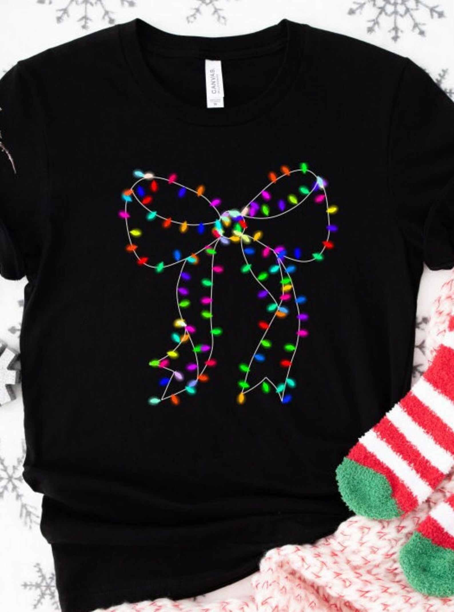 Christmas Lights Christmas Bow Htv, Christmas Bow Lights Htv, Winter ...