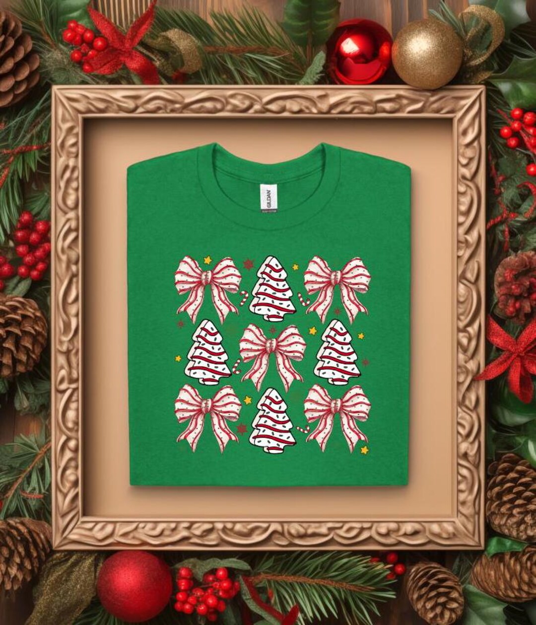 Christmas Coquette Bow HTV, Tree Cake Bow HTV, Holiday Vibes Htv Vinyl ...