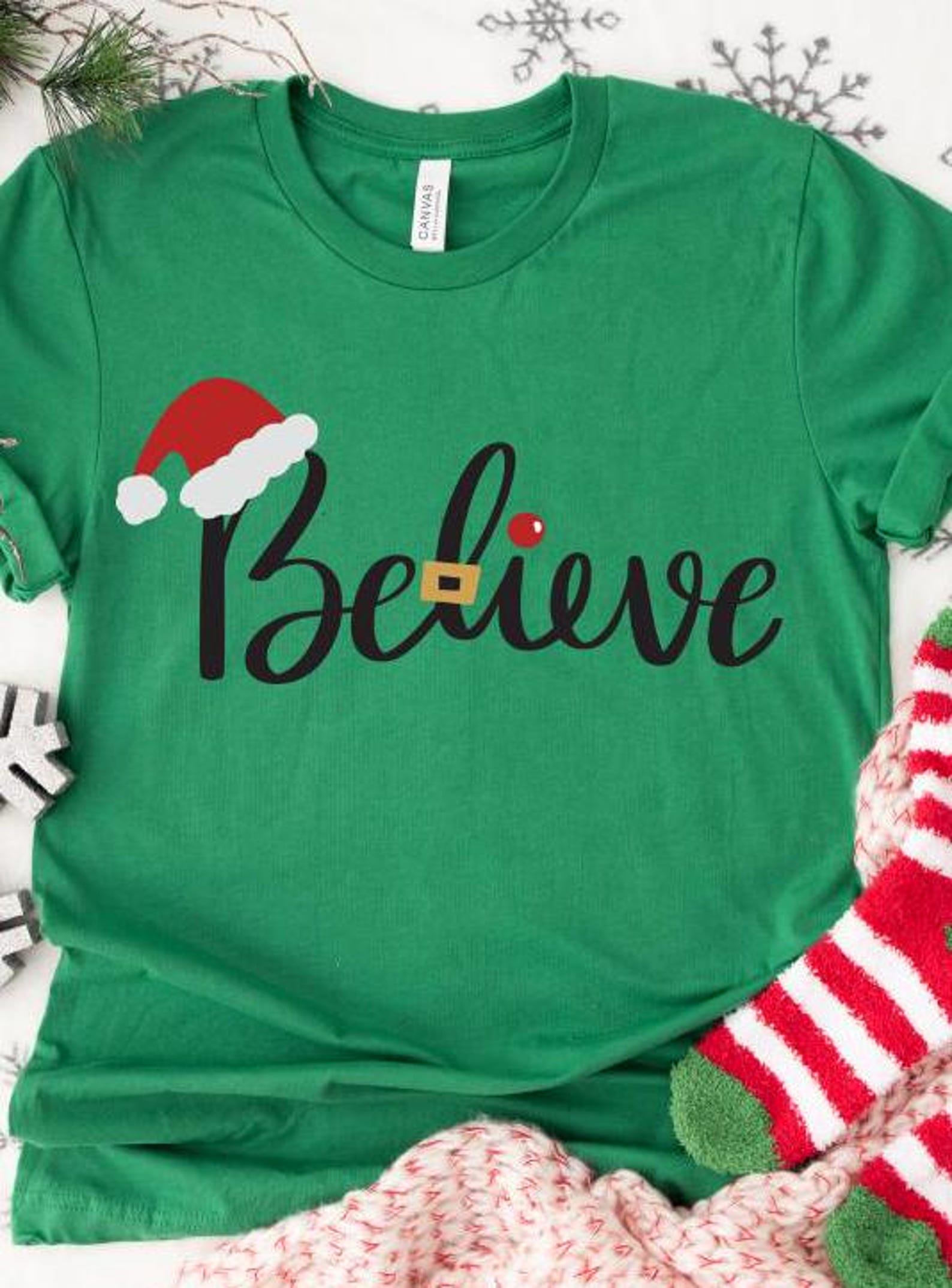 Believe in Santa HTV, Christmas Family Shirts Htv, Winter HTV ...