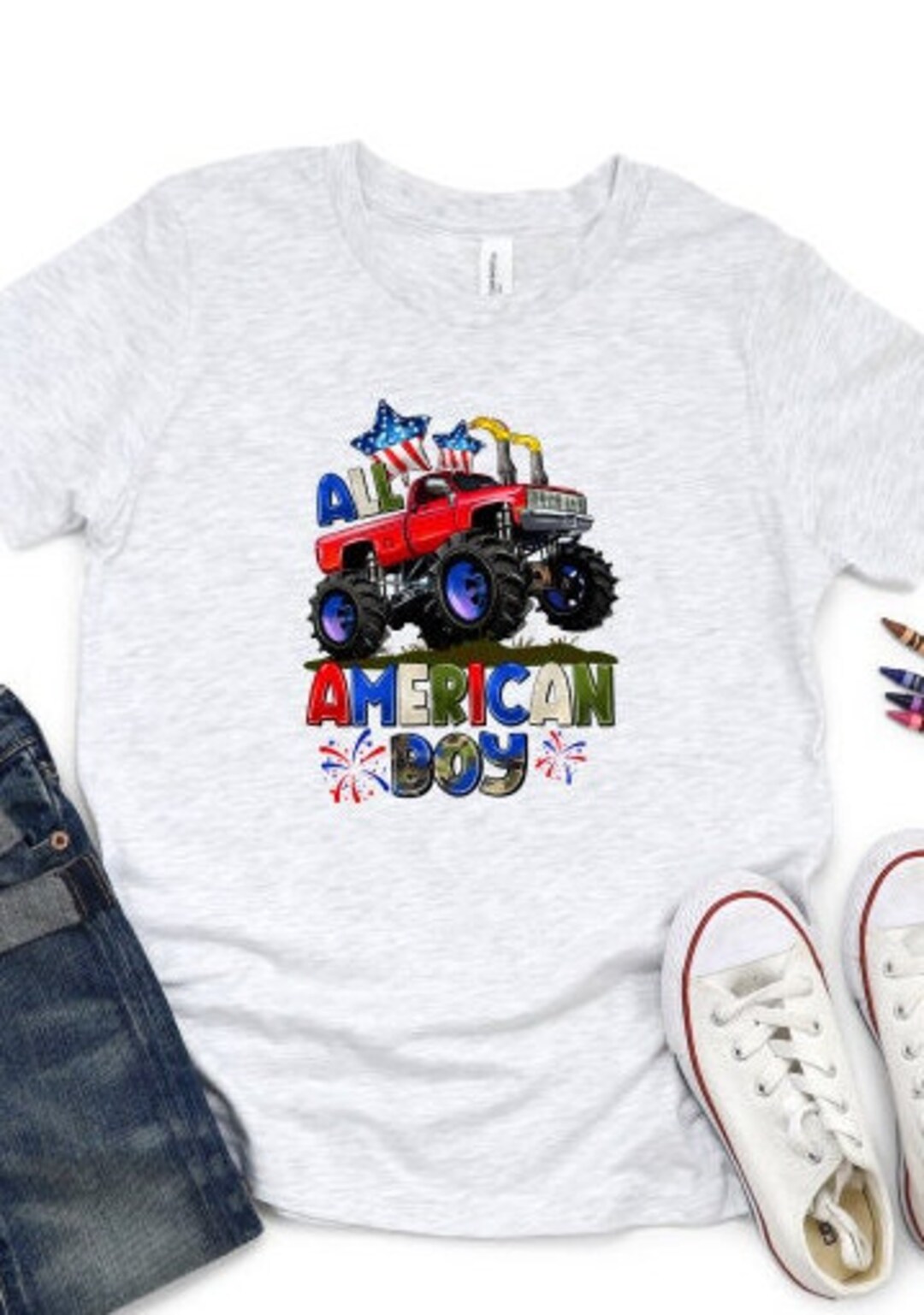 All American Boy HTV, American Monster Truck HTV, 4th of July Htv, Htv ...