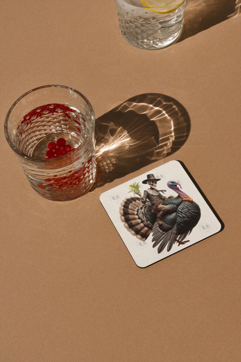 Festive Turkey Ride: Vintage Skeleton Pilgrim Illustration - Etsy