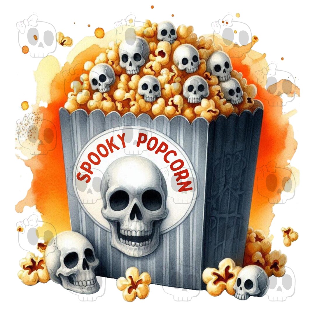 Festive Spooky Halloween Popcorn Design Halloween Treats for All Ages ...