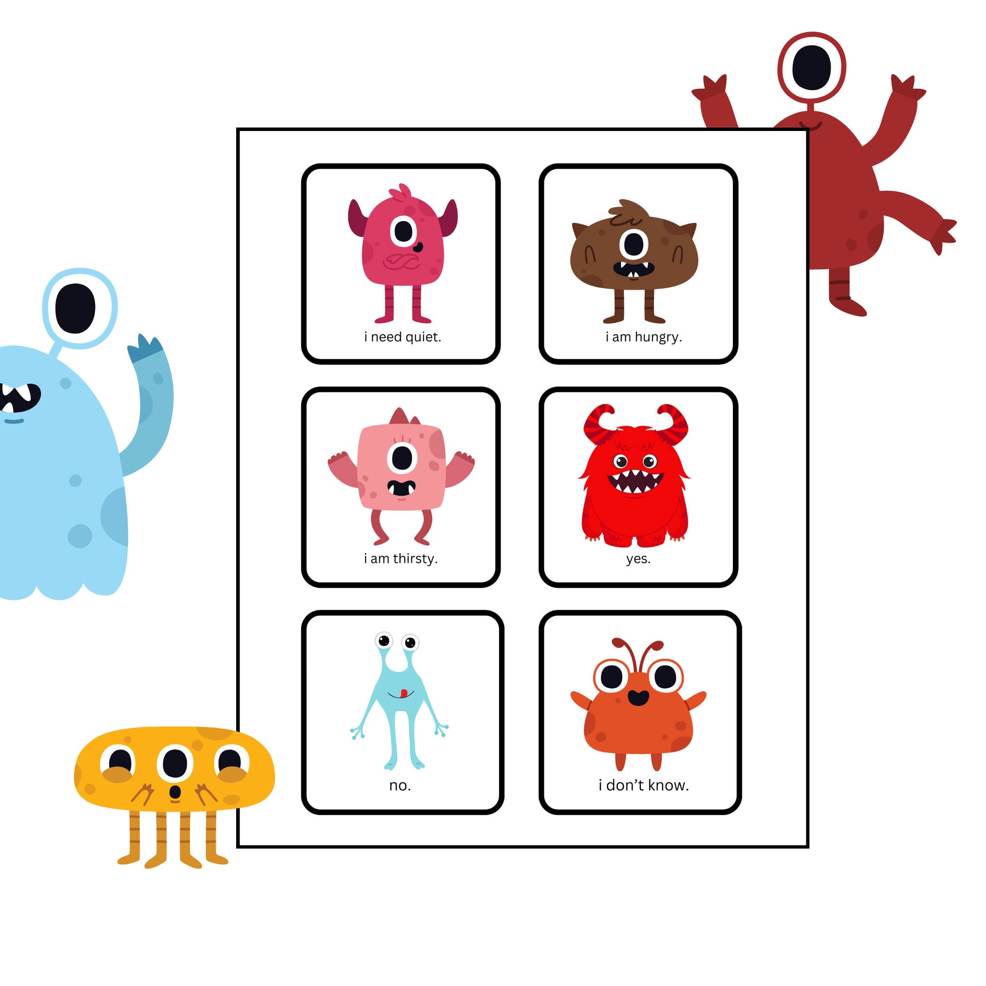 Communication Cards (autism, Neurodivergent, Anxiety, Aphasia, OCD ...