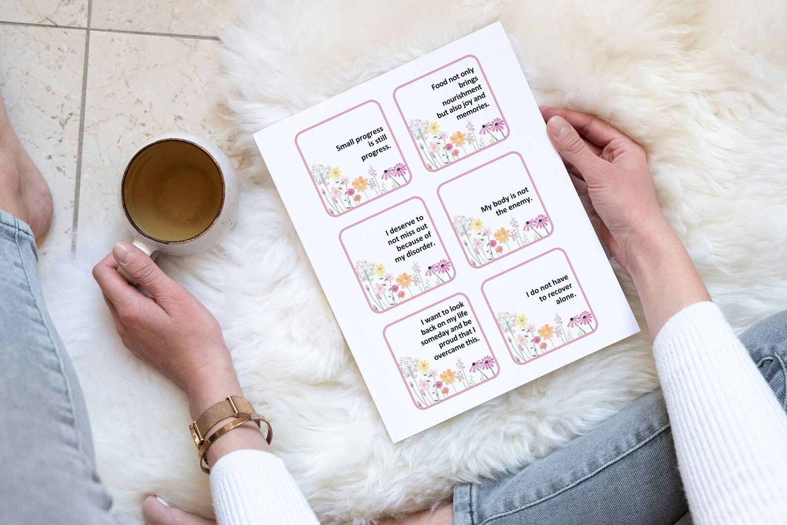 Eating Disorder Recovery Communication Cards and Affirmation Cards for ...