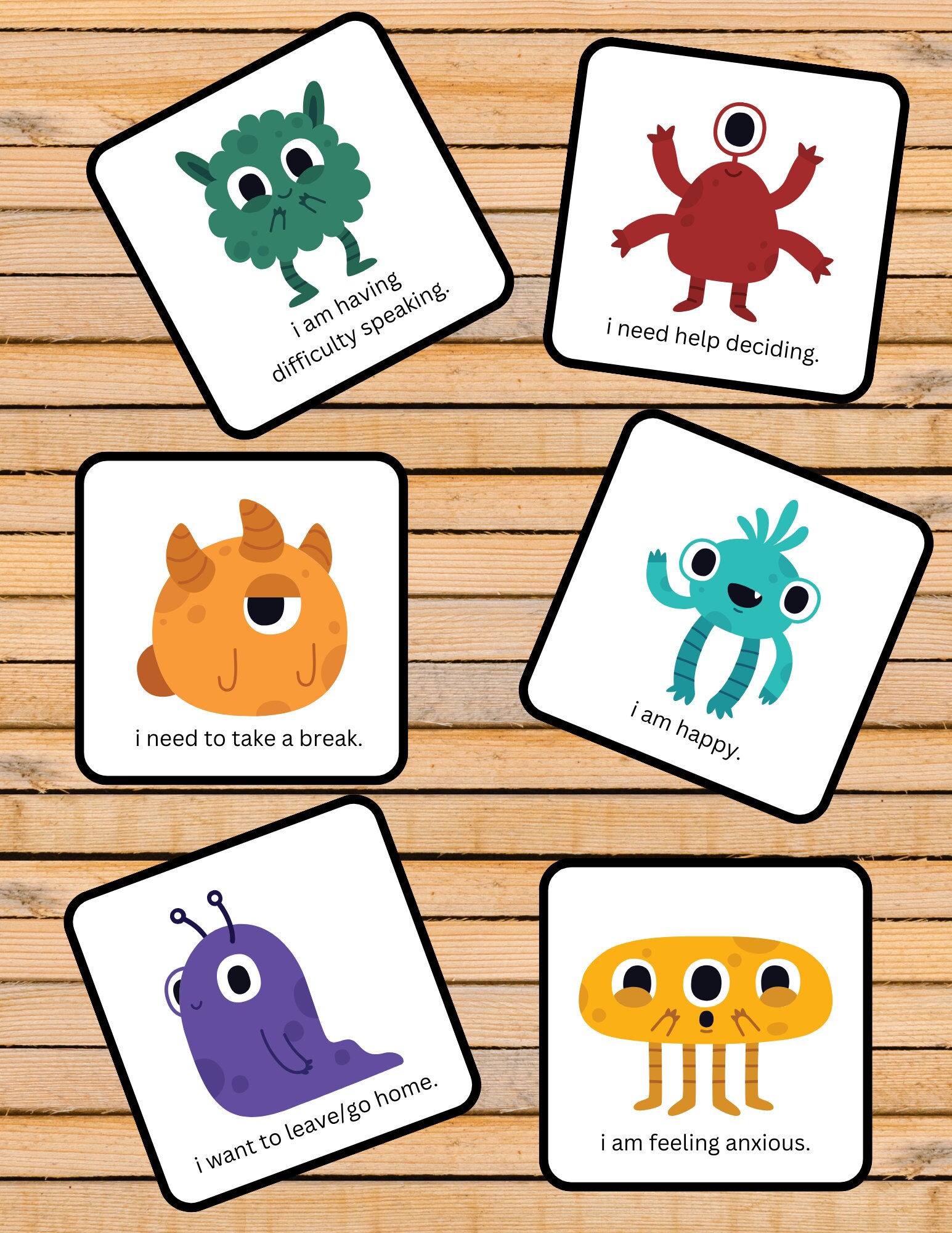 Communication Cards (autism, Neurodivergent, Anxiety, Aphasia, OCD ...
