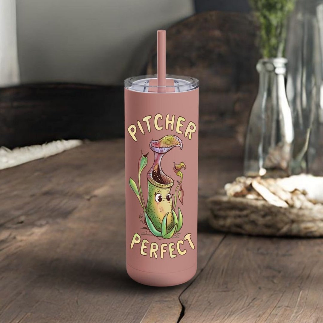 Skinny Tumbler With Pitcher Plant Character, Hot Cold Drink Containers ...