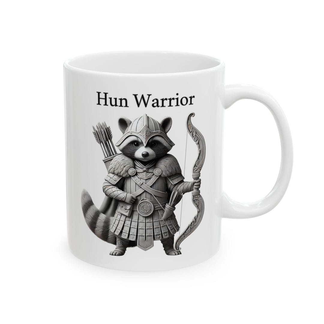 Hun Raccoon Warrior Coffee Mug: Historical Animal Lover Gift - Etsy