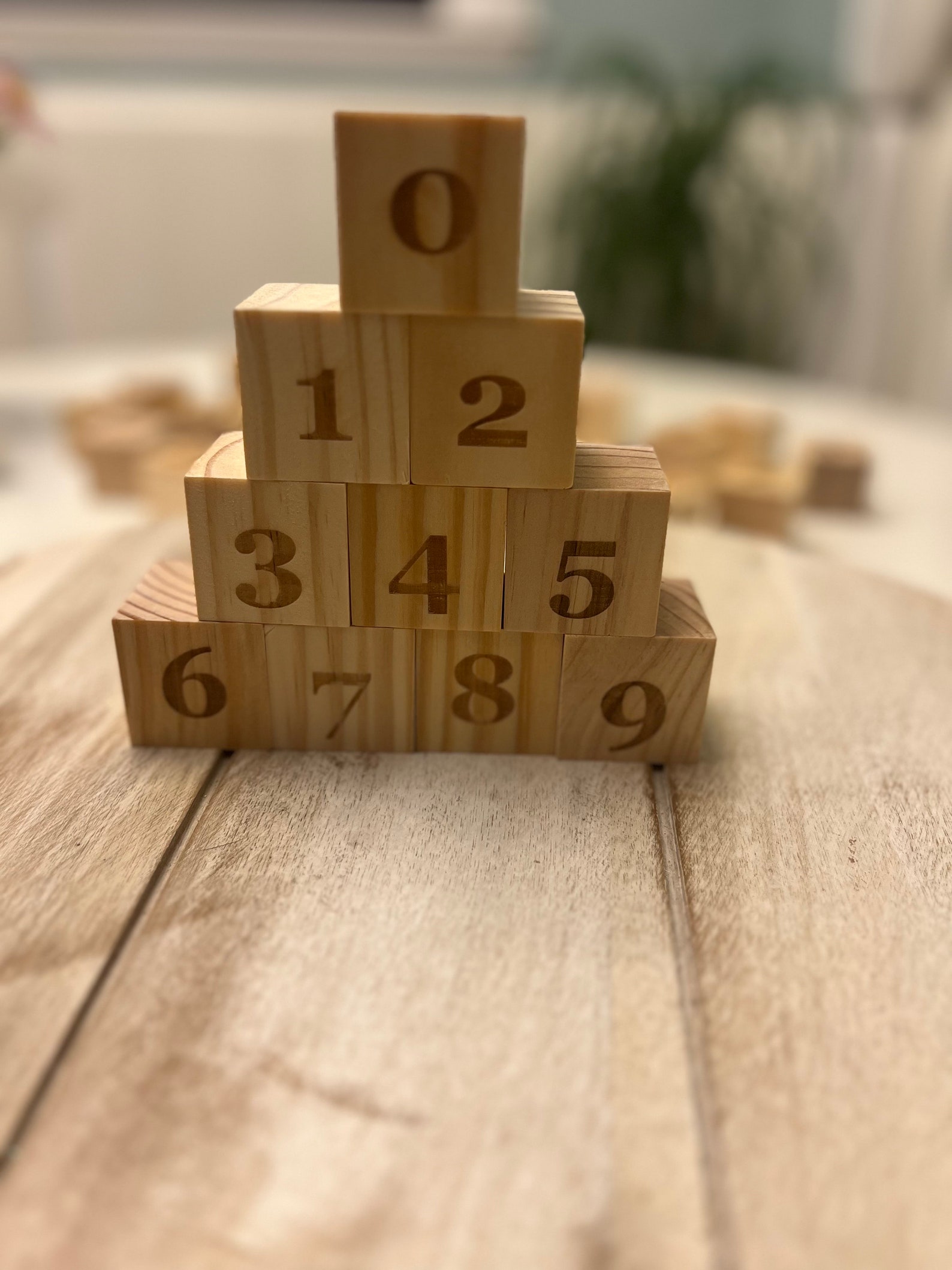 Wood Alphabet Block Set With Numbers, Wooden Block Set, ABC Alphabet ...