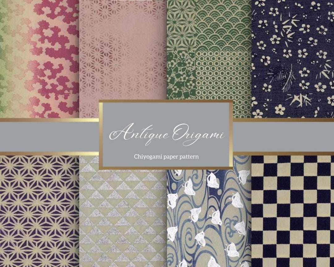 Antique Origami, Chiyogami Paper Pattern, Antique Art, Asian Antique ...