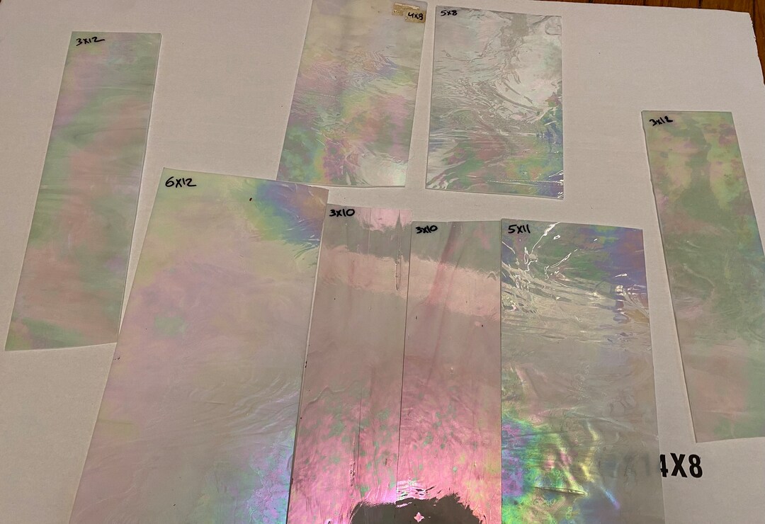 Old Spectrum Iridized Art Glass Set - Etsy