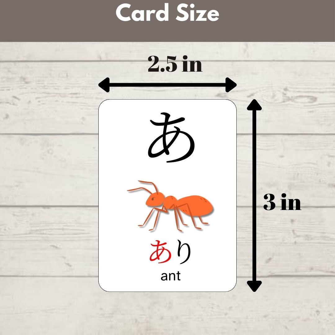 Japanese Montessori Flashcards First Words Study Japanese Vocabulary ...