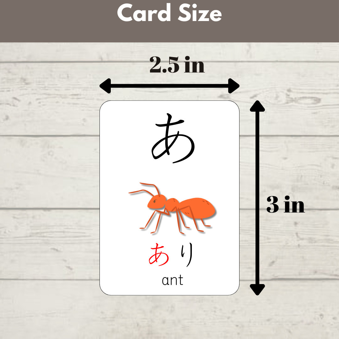 Japanese Montessori Flashcards First Words Study Japanese Vocabulary ...