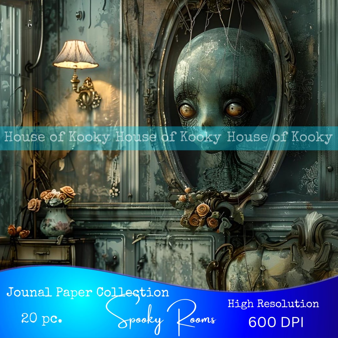 Bundle of 20 Haunted "spooky Rooms" Journal Papers. Digital, Printable ...