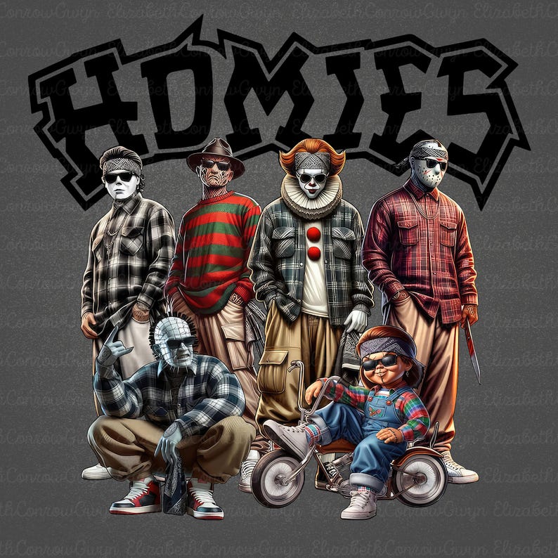 Chicano Homies Thug Life Halloween Character Png, Movie Killers Png ...