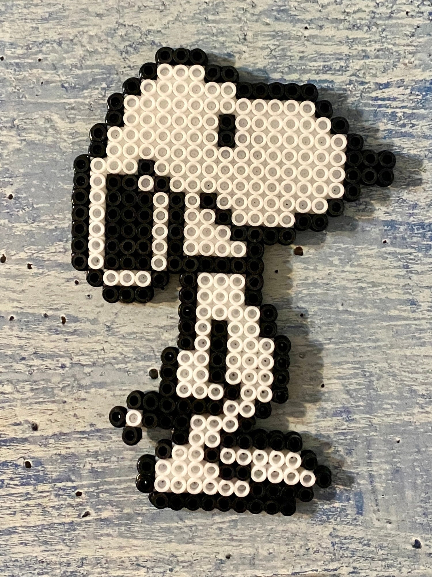 Handmade Pixel Perler Bead Art Magnet 8 Bit Snoopy Sprite - Etsy