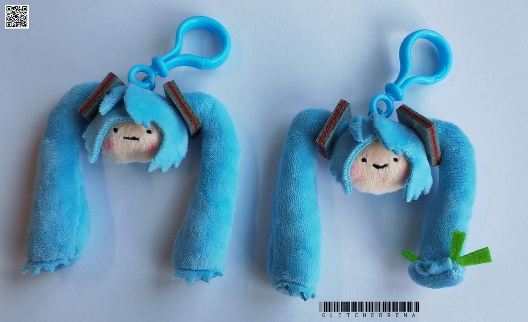 Shiteyanyo (hatsune Miku/vocaloid Inspired) Plushie Keychain - Etsy