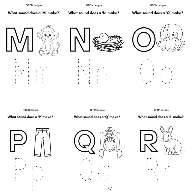 TODDLER LEARNING ALPHABET Work Sheet - Etsy