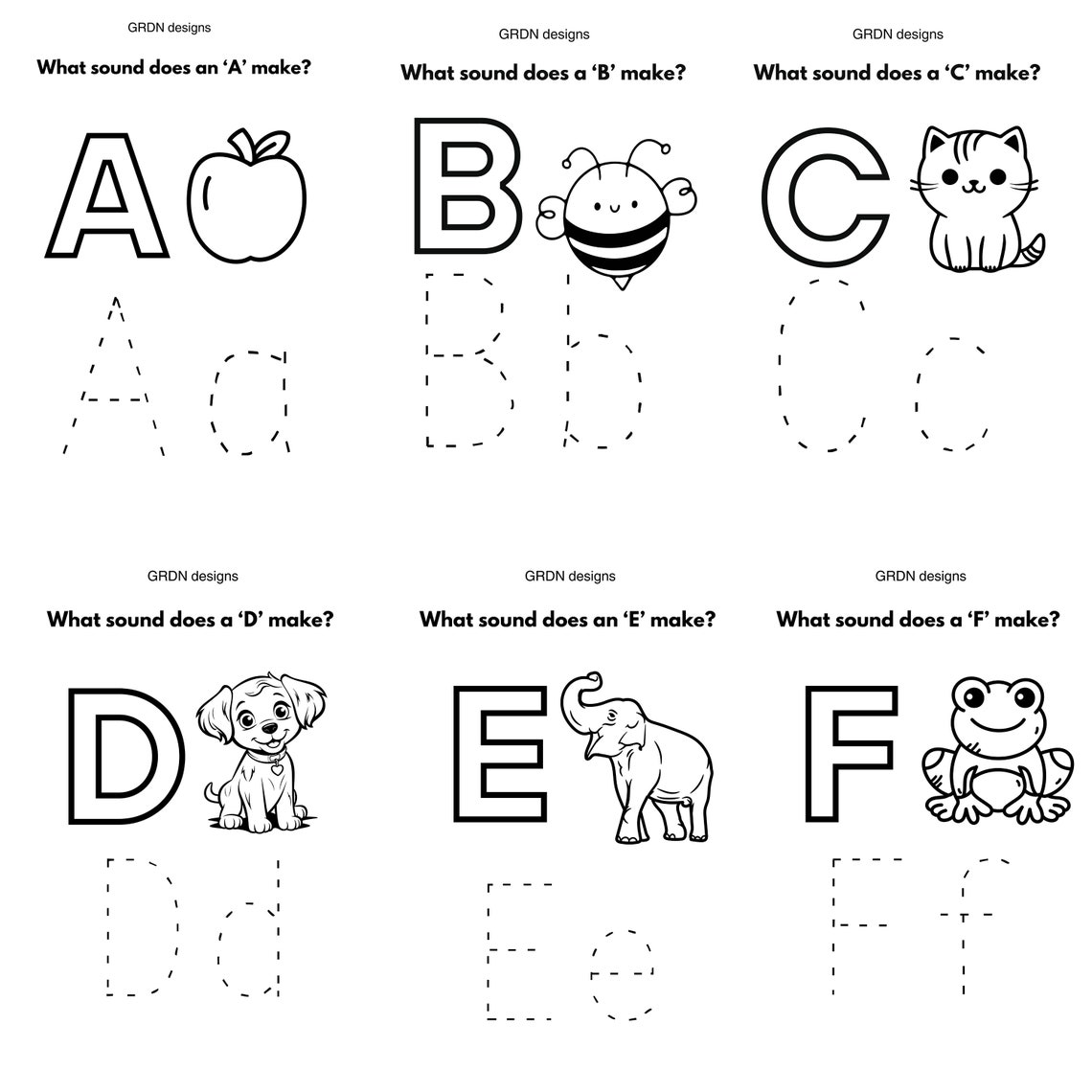 TODDLER LEARNING ALPHABET Work Sheet - Etsy