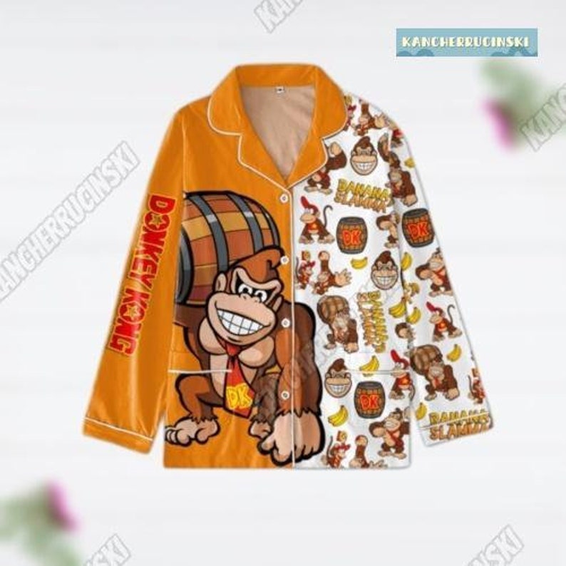 Donkey Kong Pajamas, Donkey Kong Banana Slamma Pajamas Set, Donkey Kong ...