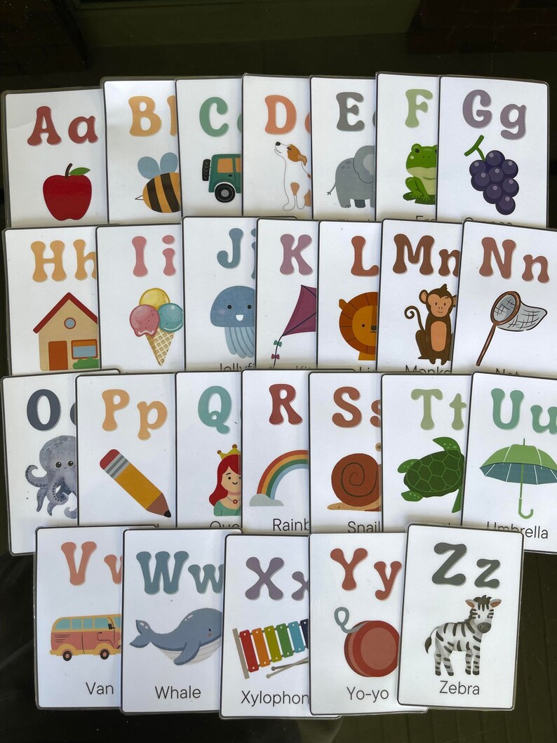Alphabet Flash Cards, ABC Flash Cards, Flash Cards for Toddlers ...