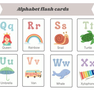 Alphabet Flash Cards, ABC Flash Cards, Flash Cards for Toddlers ...