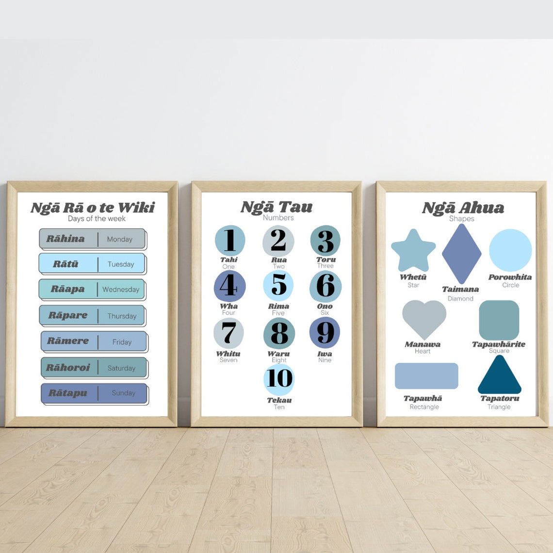 Set of 6 Te Reo Maori Educational Posters Maori Language for Kids ...