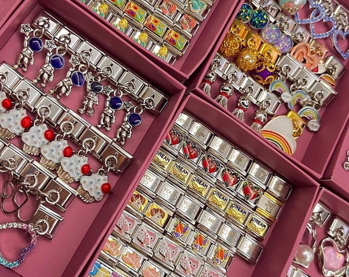 RANDOM CHARMS for Italian Charm Bracelet, Bulk Lot of Assorted Random ...