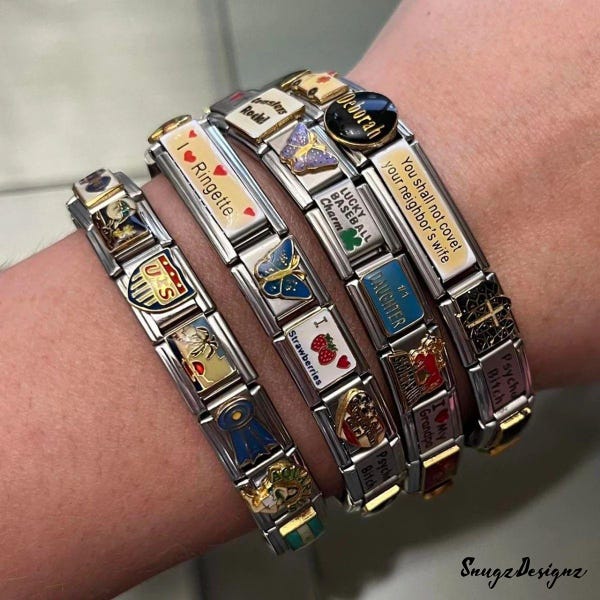 Vintage Italian Charm Bracelet - Etsy