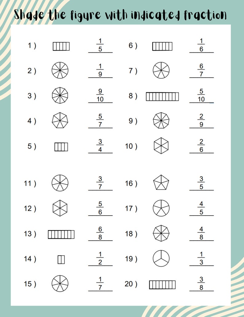 All About Fractions Workbook - Etsy