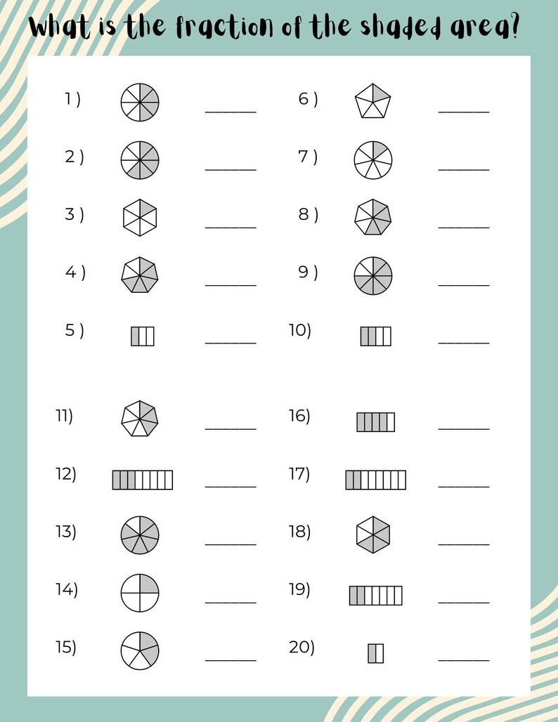 All About Fractions Workbook - Etsy