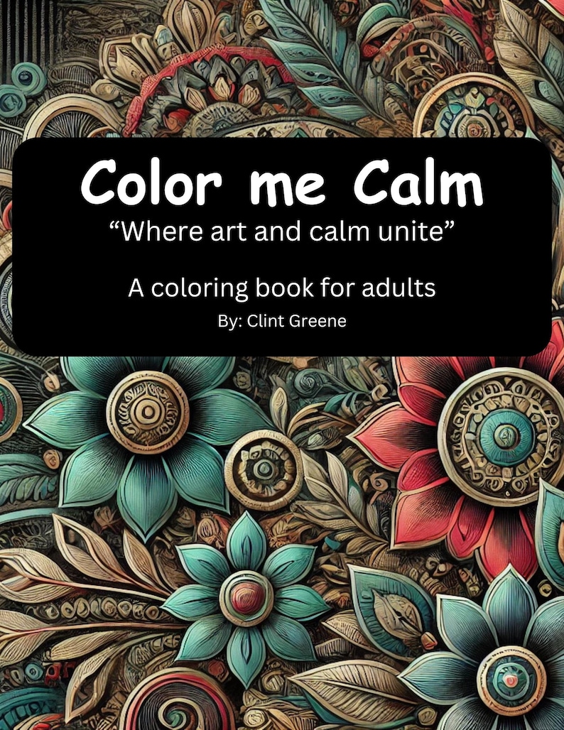 Abstract Flower Coloring Book for Adults | Digital Download | Relaxing ...