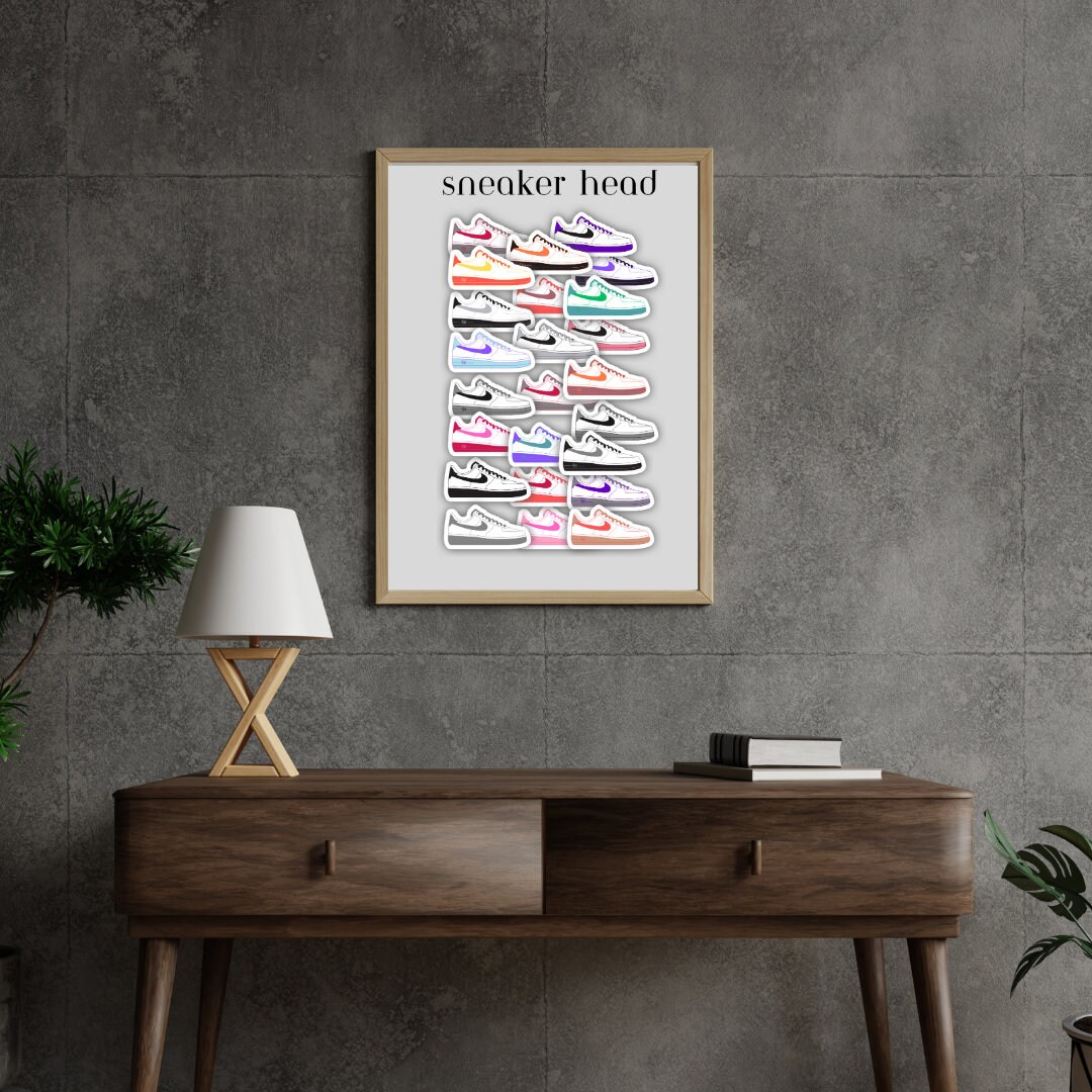 Private Stox Sneaker Head Custom Wall Art 5 Unique Color Backgrounds ...