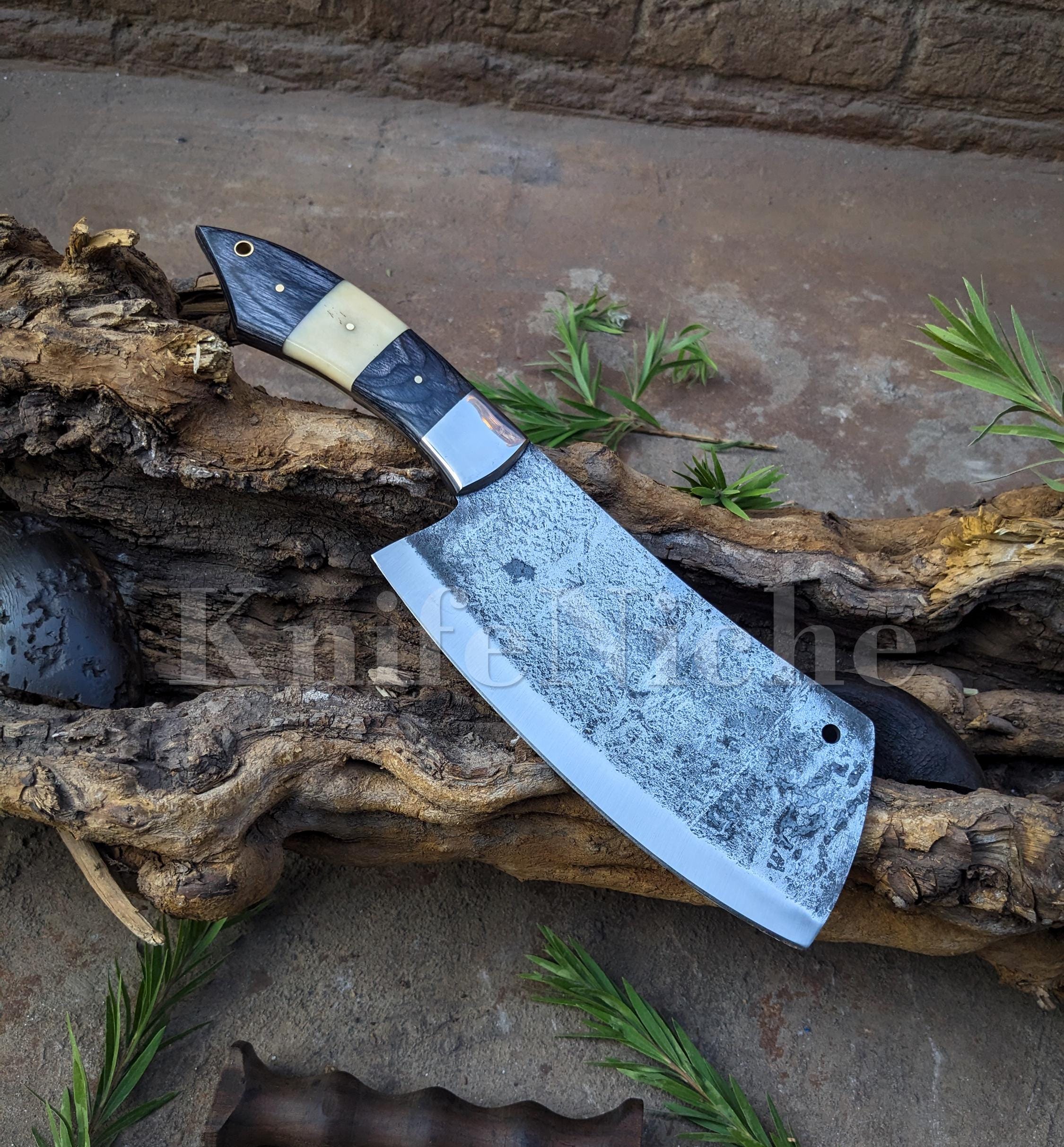 Cleaver Blade Handmade Kitchen Cleaver Heavy Duty Forged Thick Blade ...