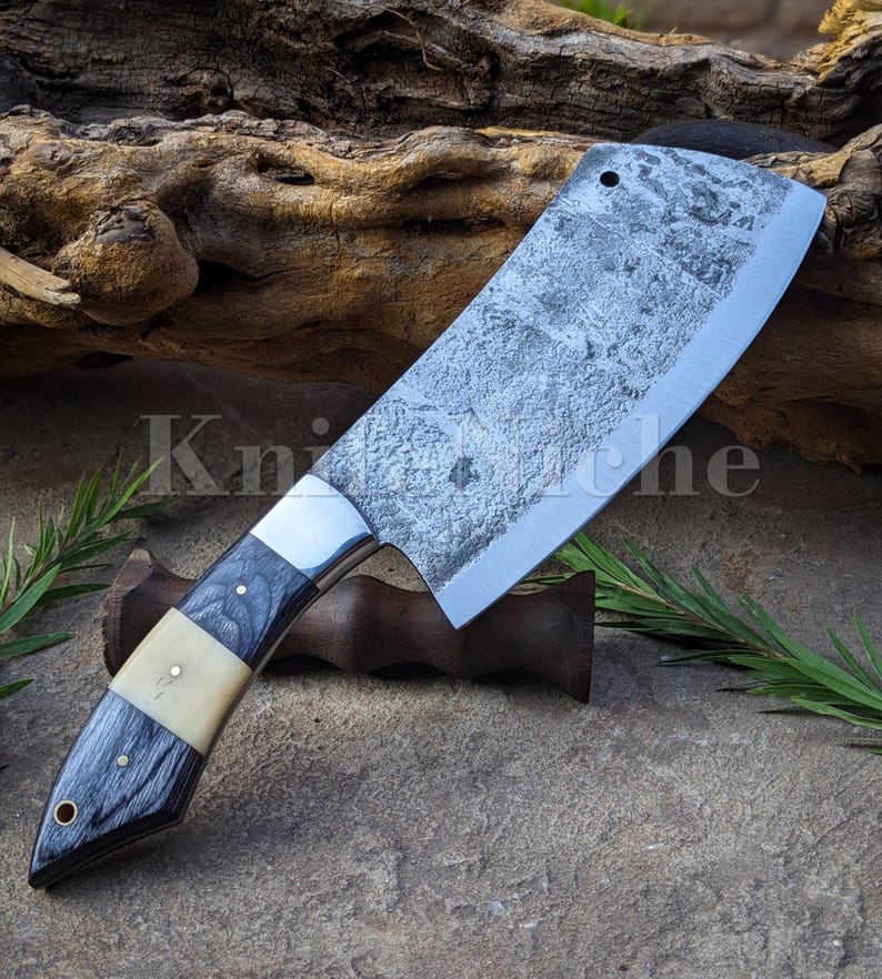 Cleaver Blade Handmade Kitchen Cleaver Heavy Duty Forged Thick Blade ...