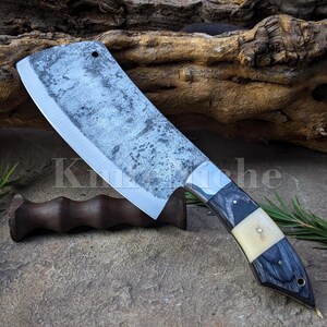 Cleaver Blade Handmade Kitchen Cleaver, Heavy Duty Forged Thick Blade ...