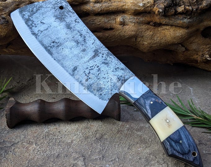 Cleaver Blade Handmade Kitchen Cleaver, Heavy Duty Forged Thick Blade ...