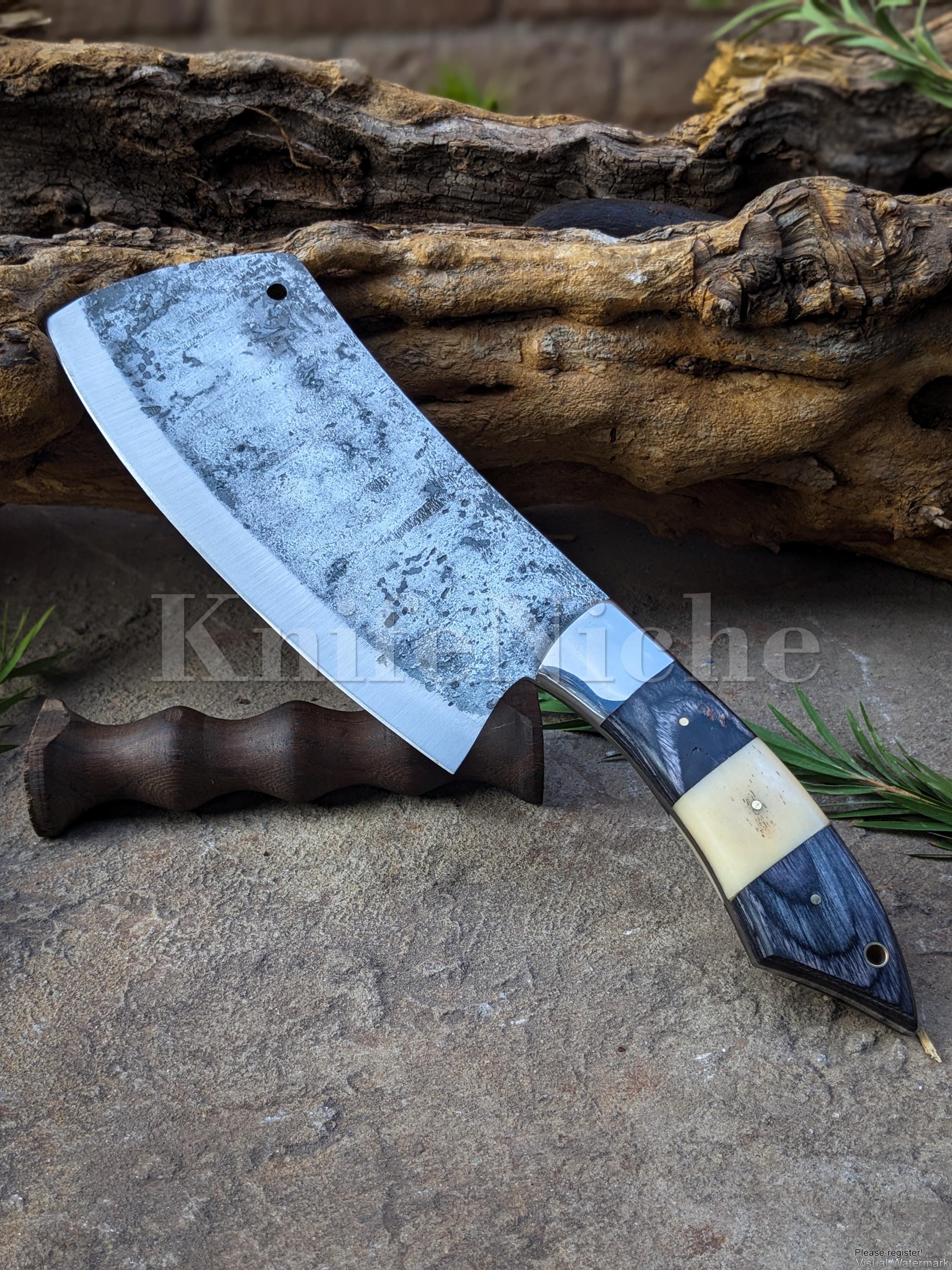 Cleaver Blade Handmade Kitchen Cleaver, Heavy Duty Forged Thick Blade ...