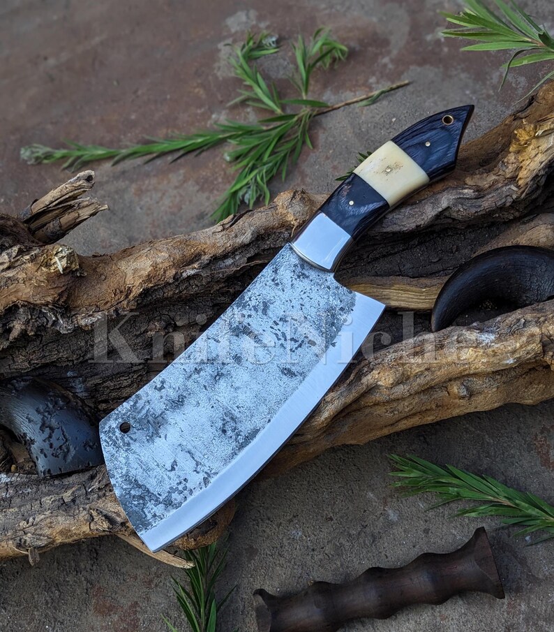 Cleaver Blade Handmade Kitchen Cleaver, Heavy Duty Forged Thick Blade ...
