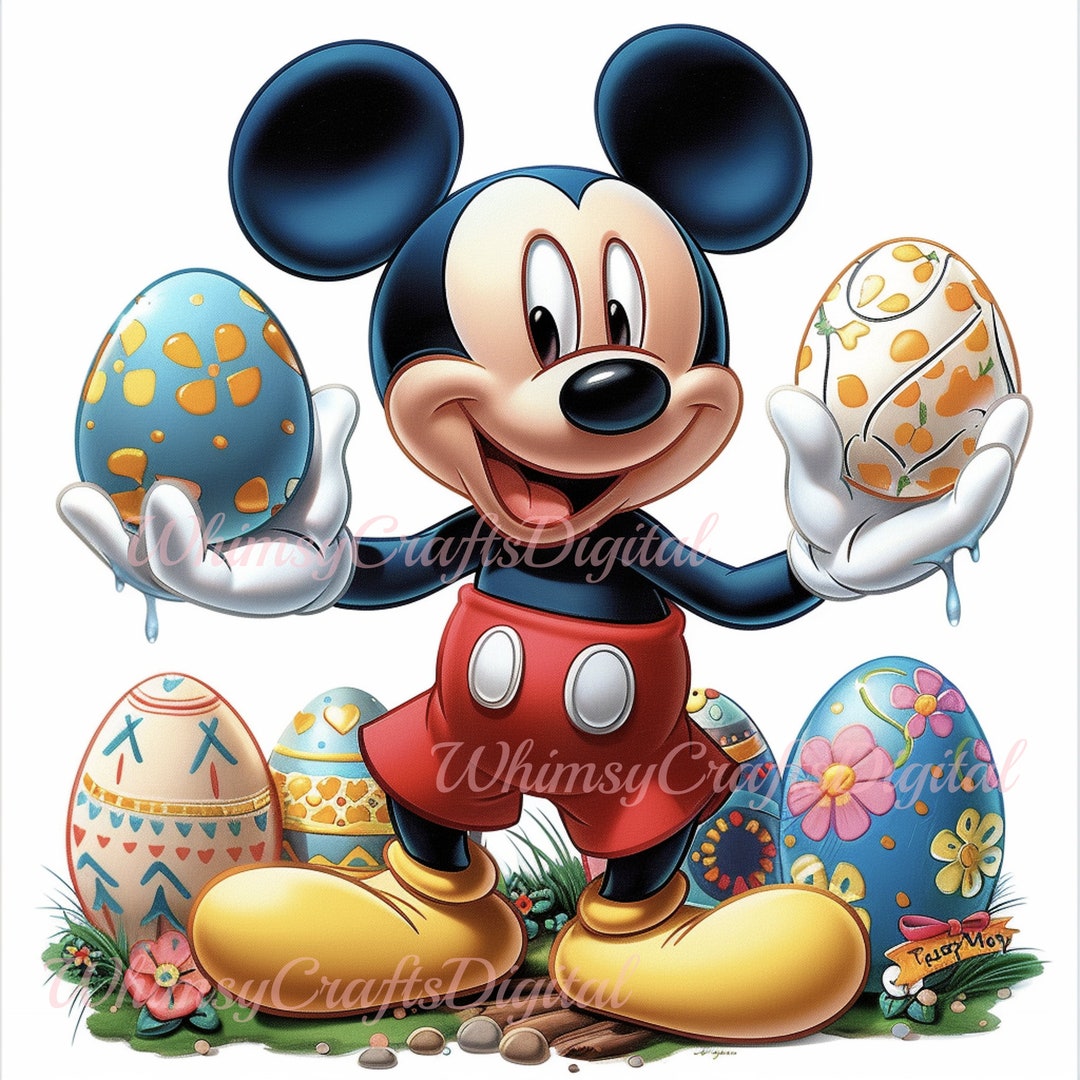 Mickey Mouse Png, Cute Mickey Mouse Clipart, Easter Cartoon Png,mickey ...