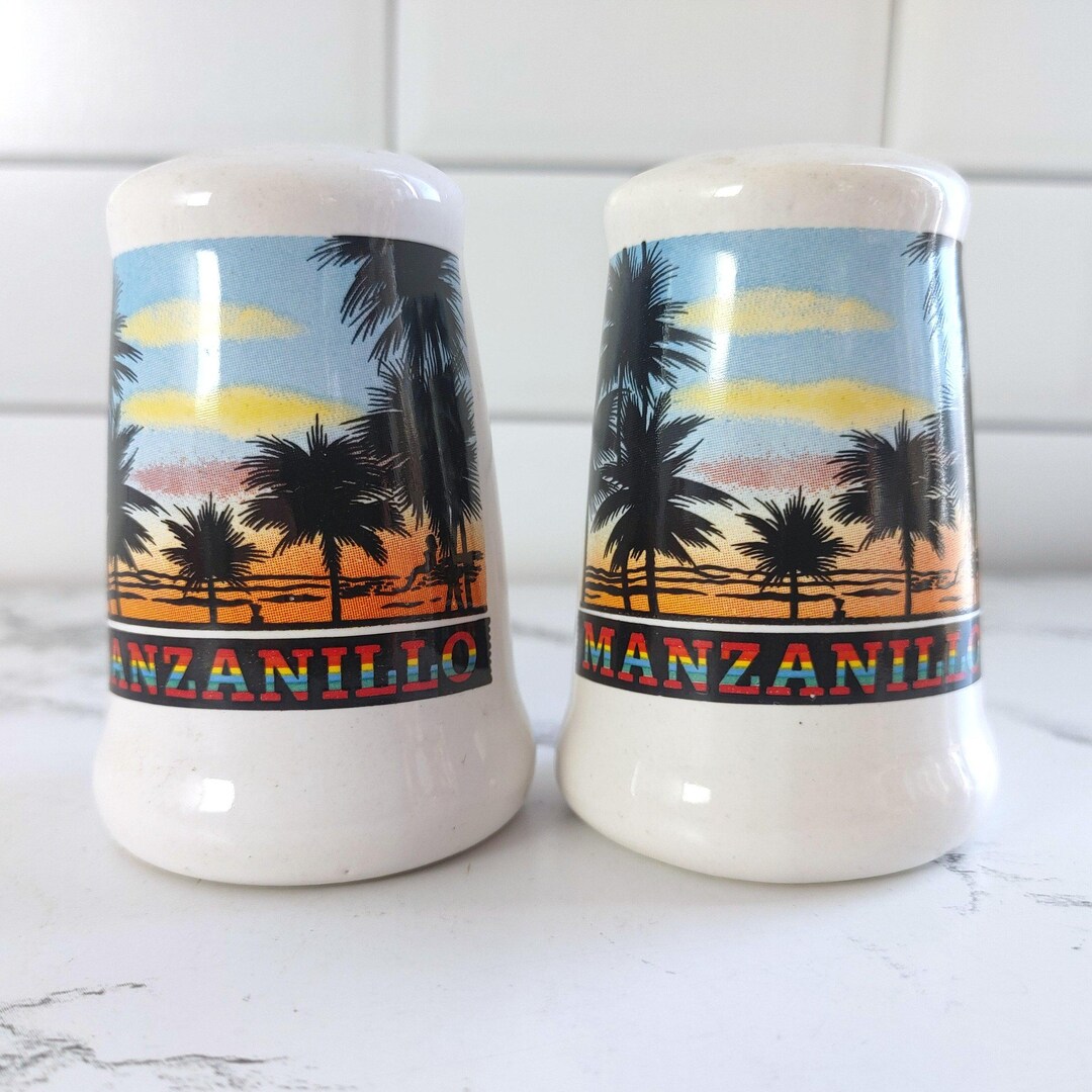 Vintage 1980s Manzanillo Mexico Sunset Salt & Pepper Shakers - Etsy