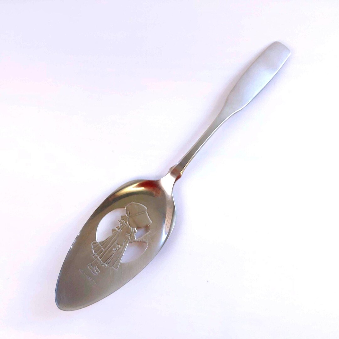 Vintage Oneida Holly Hobbie Slotted Cake Pie Server Stainless Steel ...
