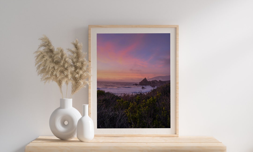 Sunset at Big Sur California on Beach. Professional Grade Photograph - Etsy