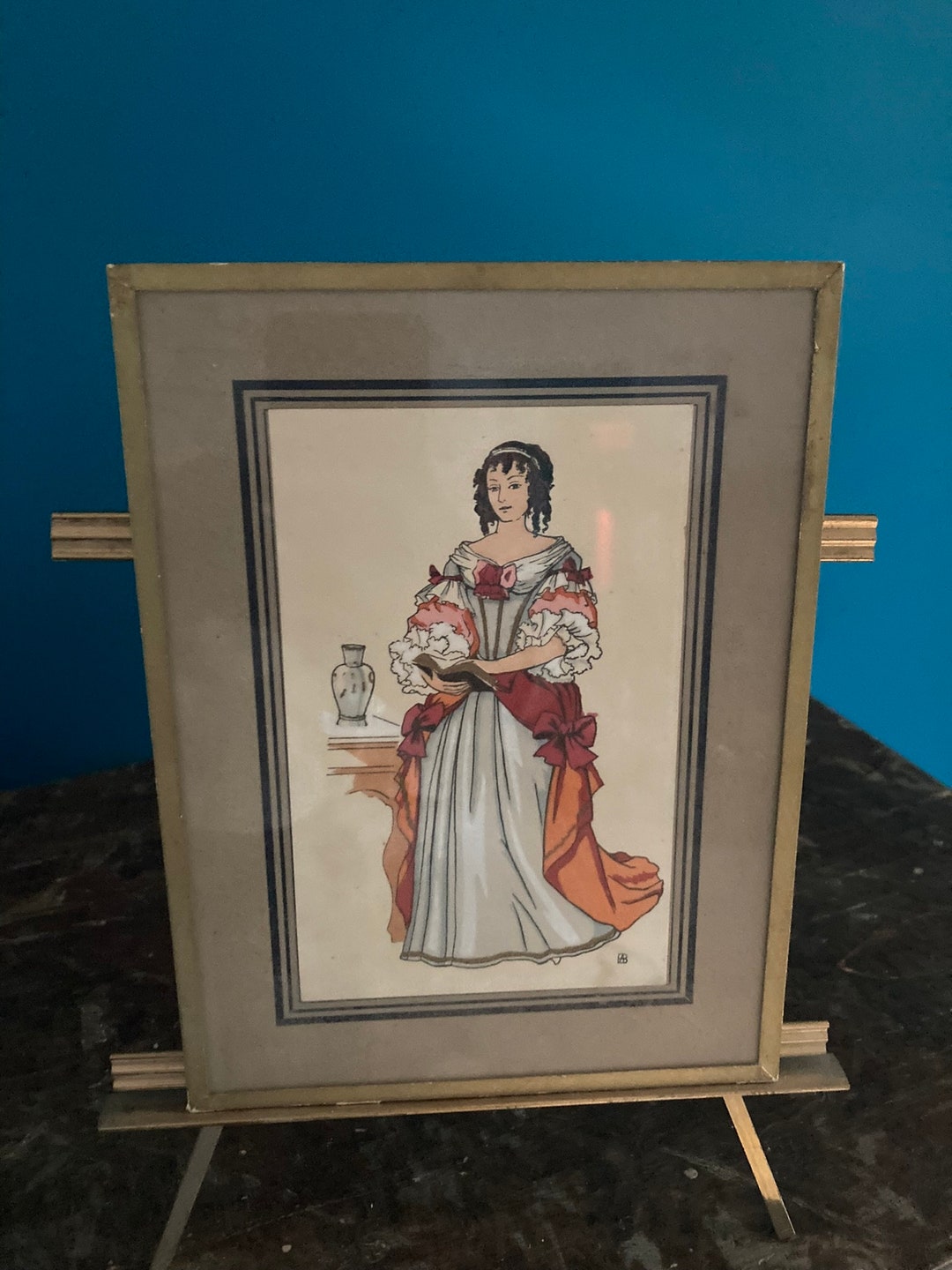 Reign of Louis XIV - 1668 - A Woman Reading - History of Fashion - Etsy