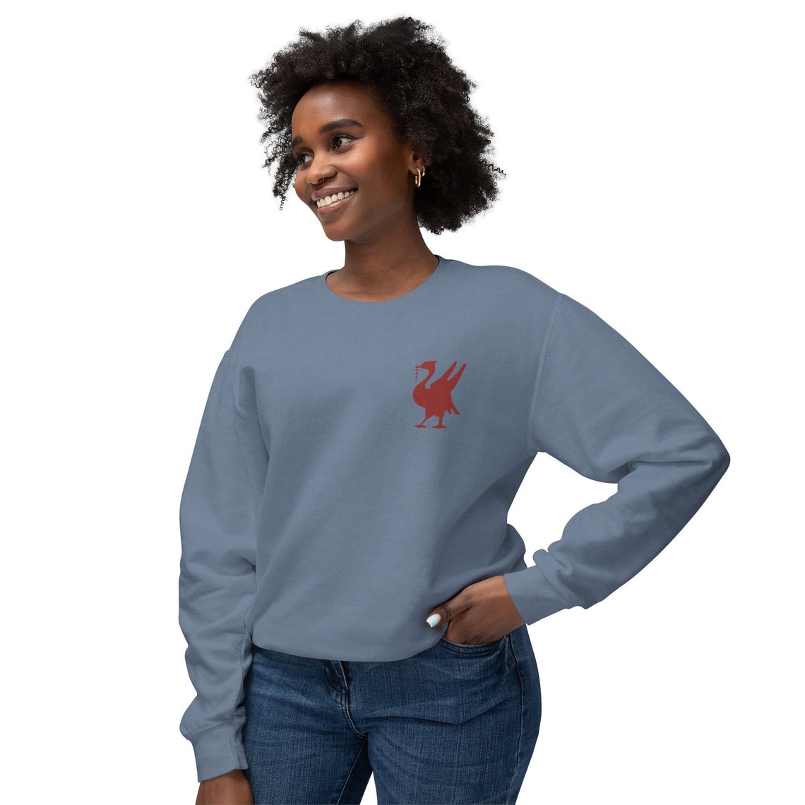 Liverpool Crewneck Sweater Liver Bird | Gift for Liverpool FC Soccer ...