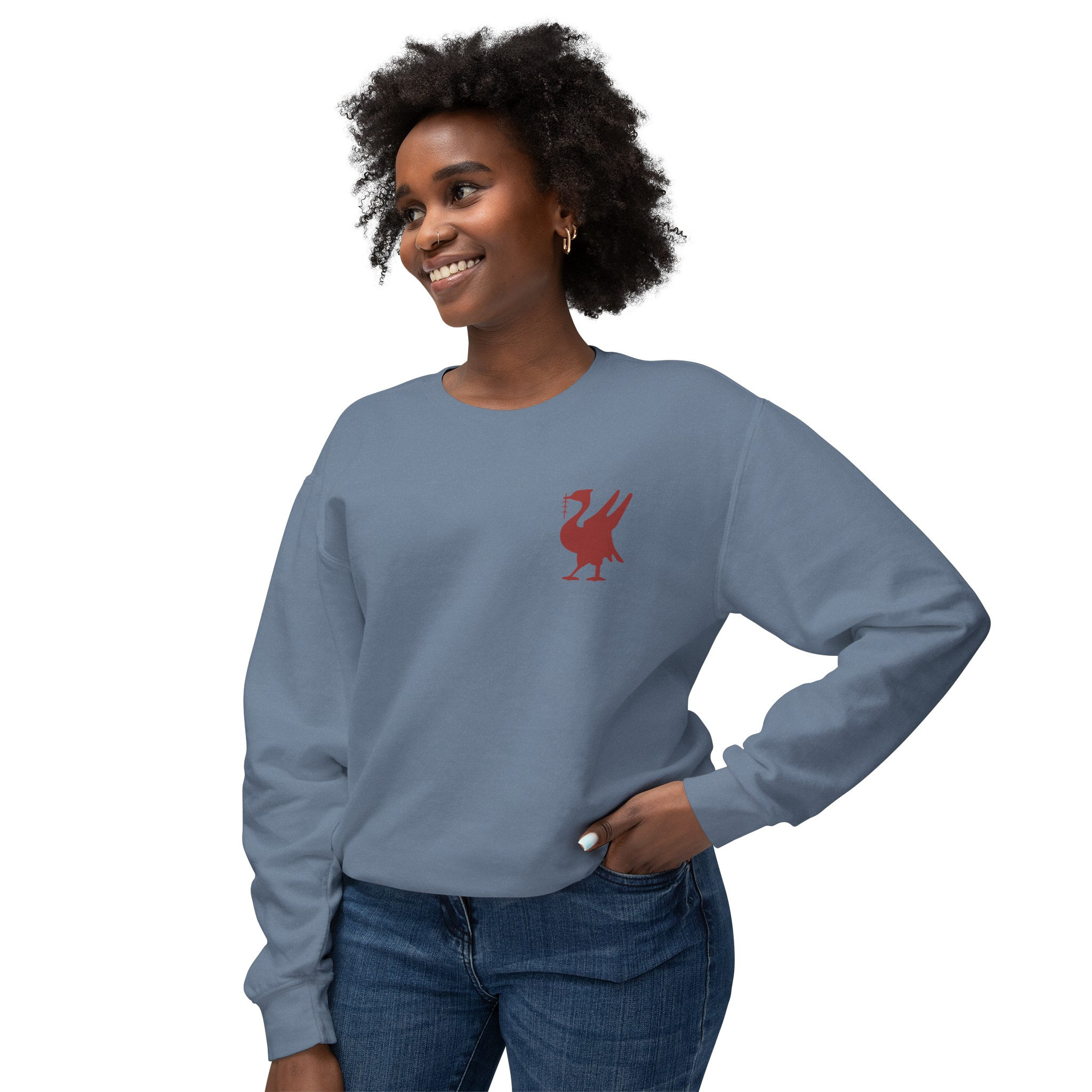 Liverpool Crewneck Sweater Liver Bird | Gift for Liverpool FC Soccer ...