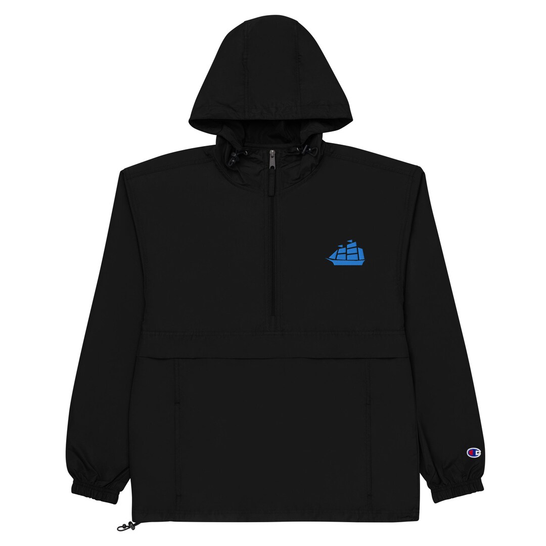 Man City Ship Packable Jacket Half Zip Embroidered Champion Soccer ...
