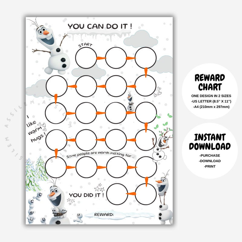 Frozen Chore Chart - Etsy