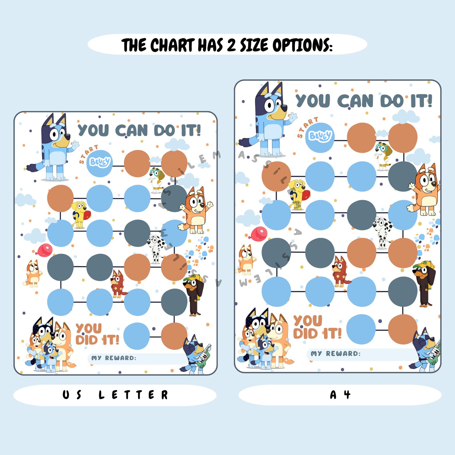 Bluey Reward Chart for Kids,printable Behavior Chart, Kids Routine ...