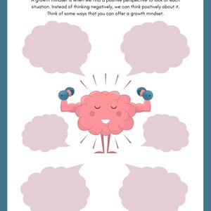 Growth Mindset Poster and Worksheet - Etsy