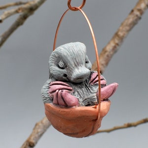 Sleeping Mole Walnut Ornament - Etsy
